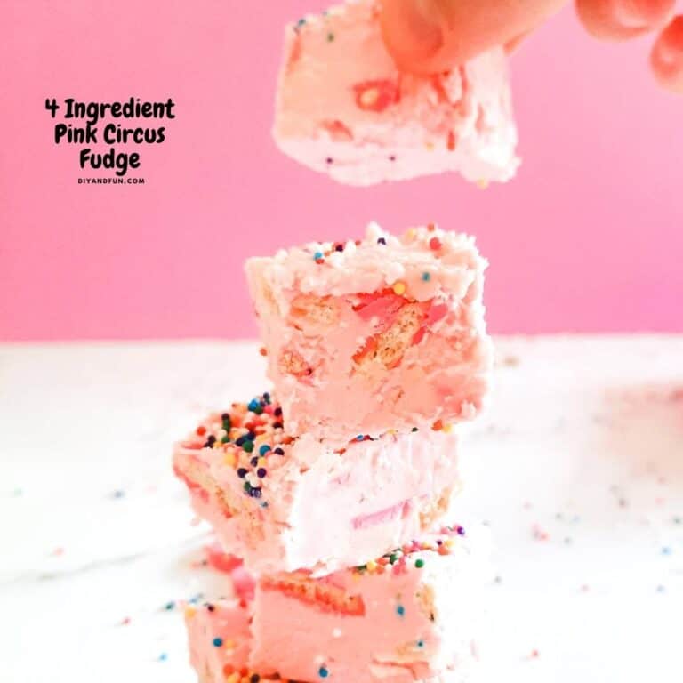 4 Ingredient Pink Circus Fudge - DIY and Fun