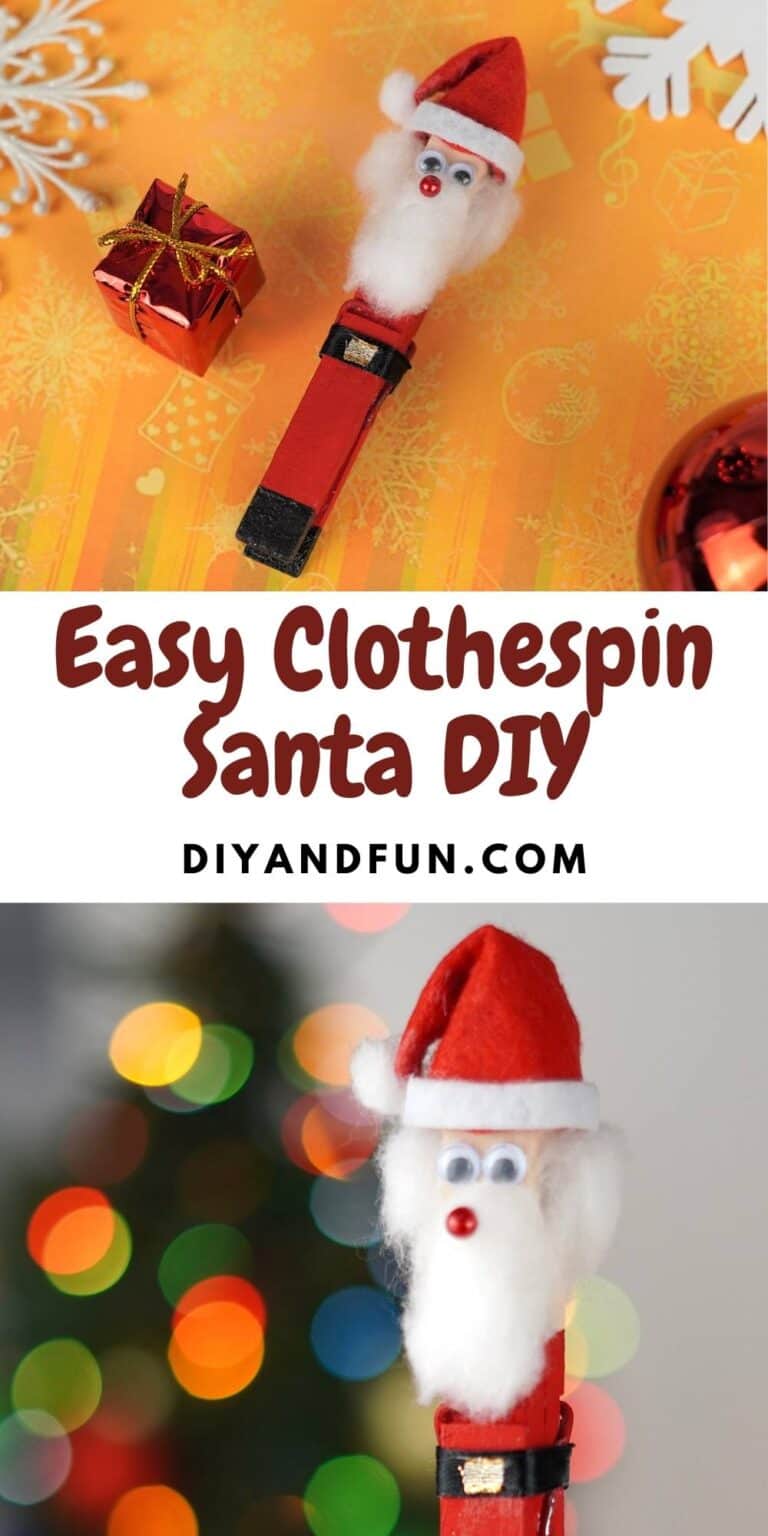 Easy Clothespin Santa DIY - DIY and Fun
