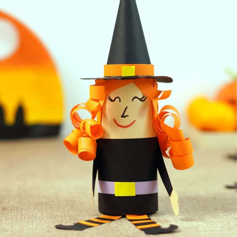 Toilet Paper Roll Witch Halloween Craft - DIY and Fun
