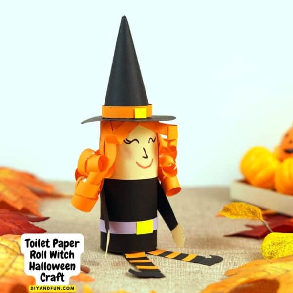 Toilet Paper Roll Witch Halloween Craft - DIY and Fun