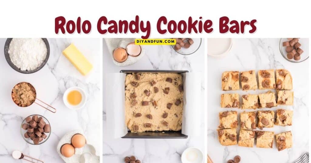 Rolo Candy Cookie Bars - DIY and Fun