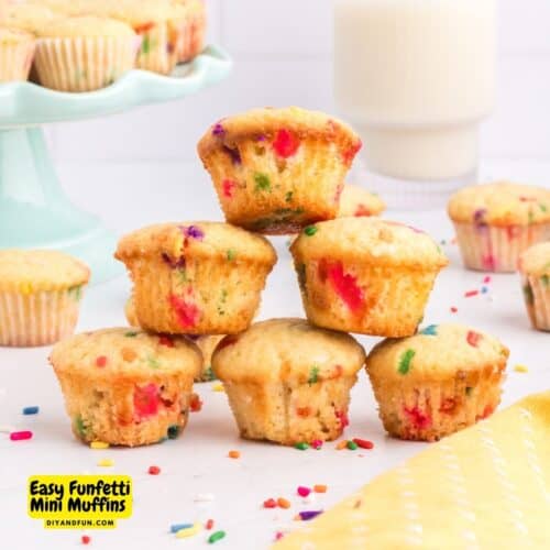 Easy Funfetti Mini Muffins - DIY and Fun