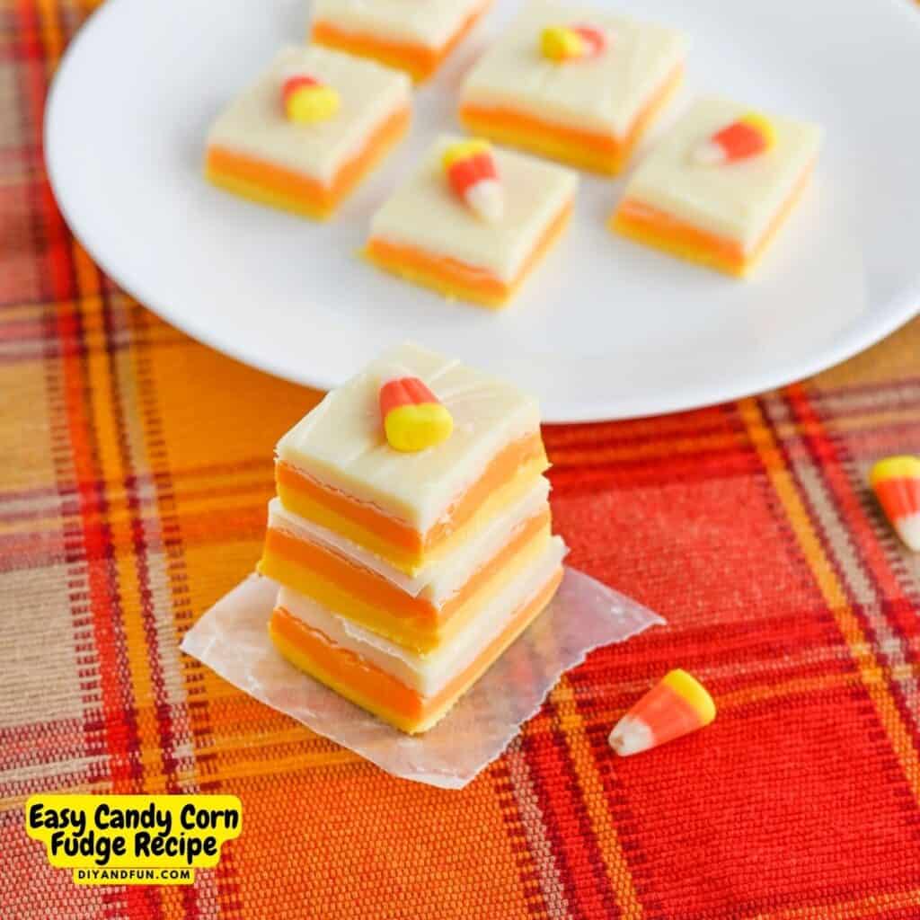 Easy Candy Corn Fudge Recipe - DIY and Fun