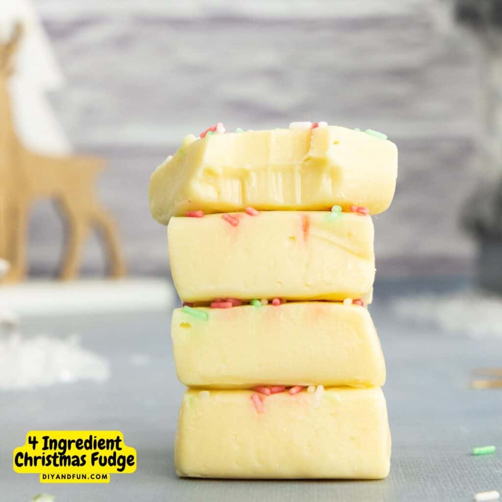 4 Ingredient Christmas Fudge - DIY and Fun