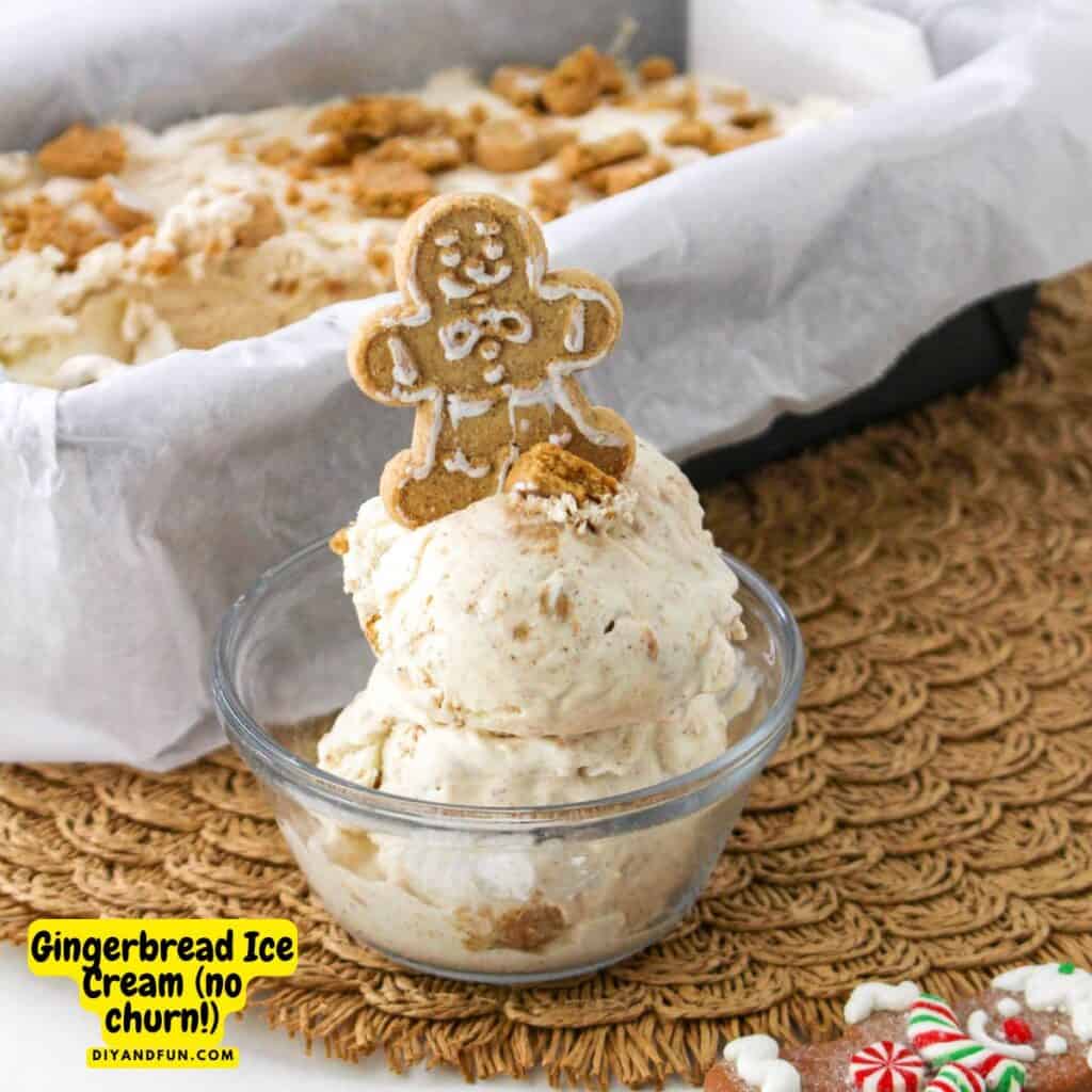 Gingerbread Ice Cream (no churn!) - DIY and Fun
