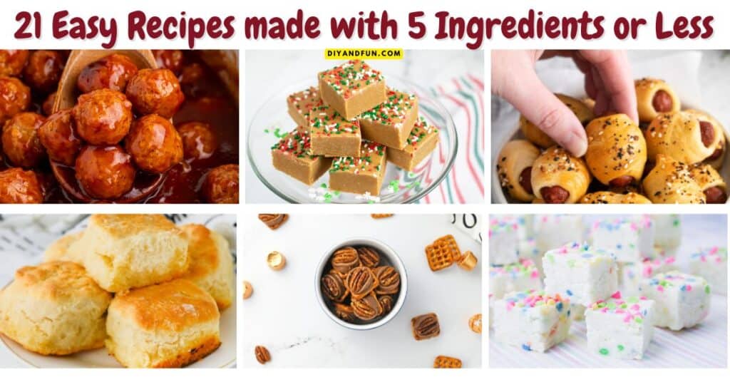 21 Easy Recipes Made with 5 Ingredients or Less. - DIY and Fun