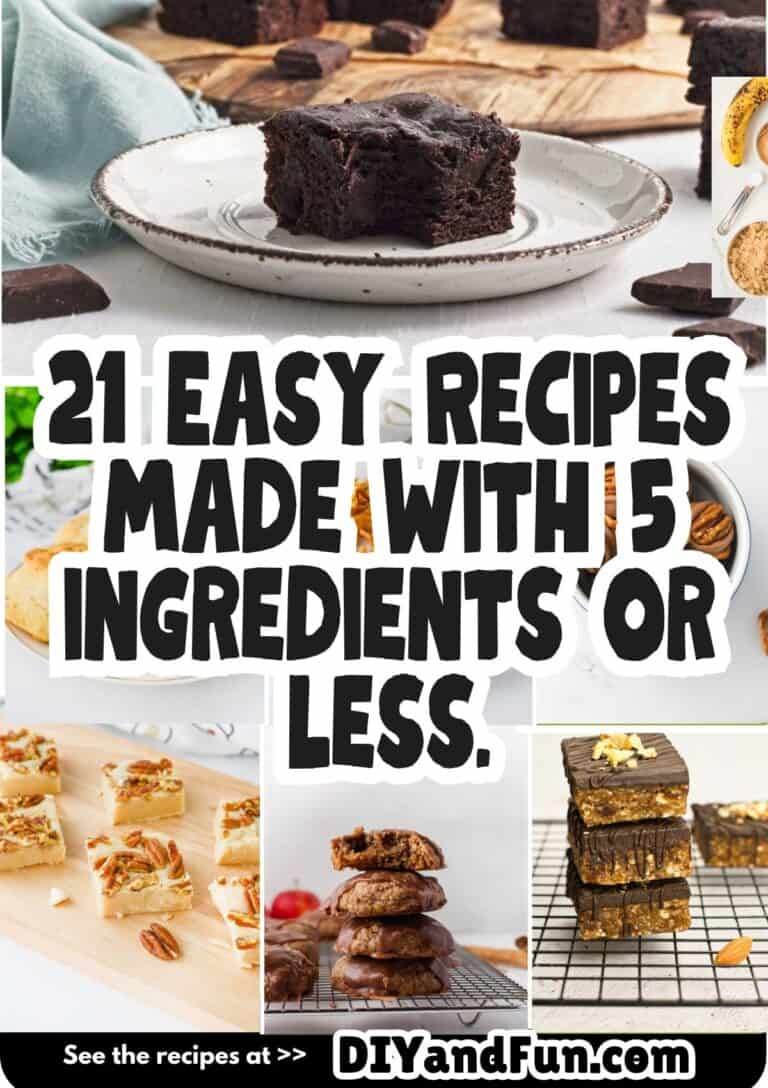 21 Easy Recipes Made with 5 Ingredients or Less. - DIY and Fun